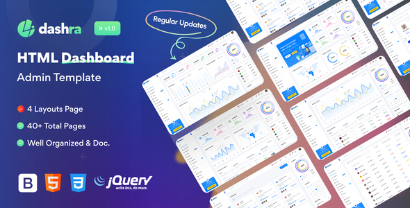 Dashra - Bootstrap Admin Dashboard Template - eThemePro